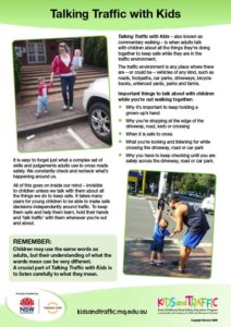 Info Sheets – Kids and Traffic